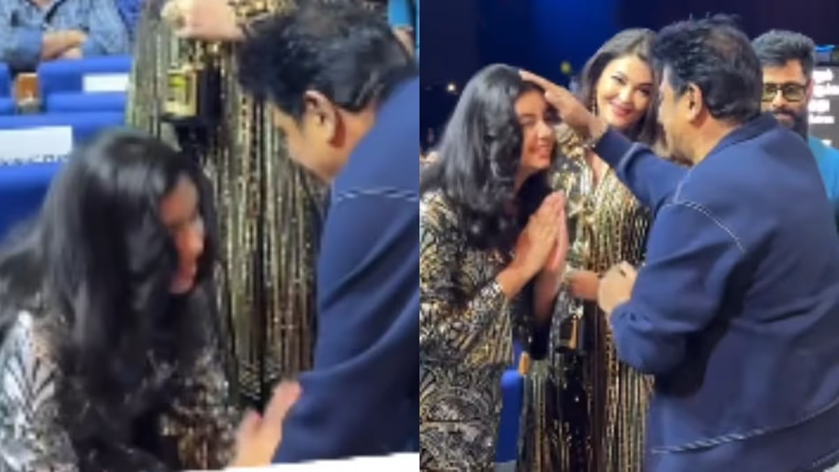 ऐश्वर्या राय बच्चन की बेटी आराध्या ने साउथ सुपरस्टार शिव राजकुमार के पैर छूकर लिया आशीर्वाद ...